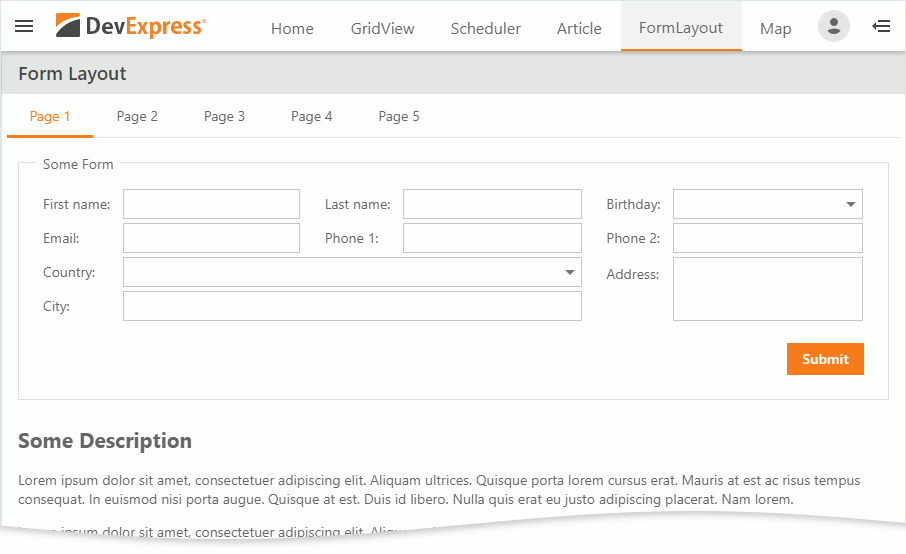 Responsive Web Application Template Aspnet Web Forms Controls
