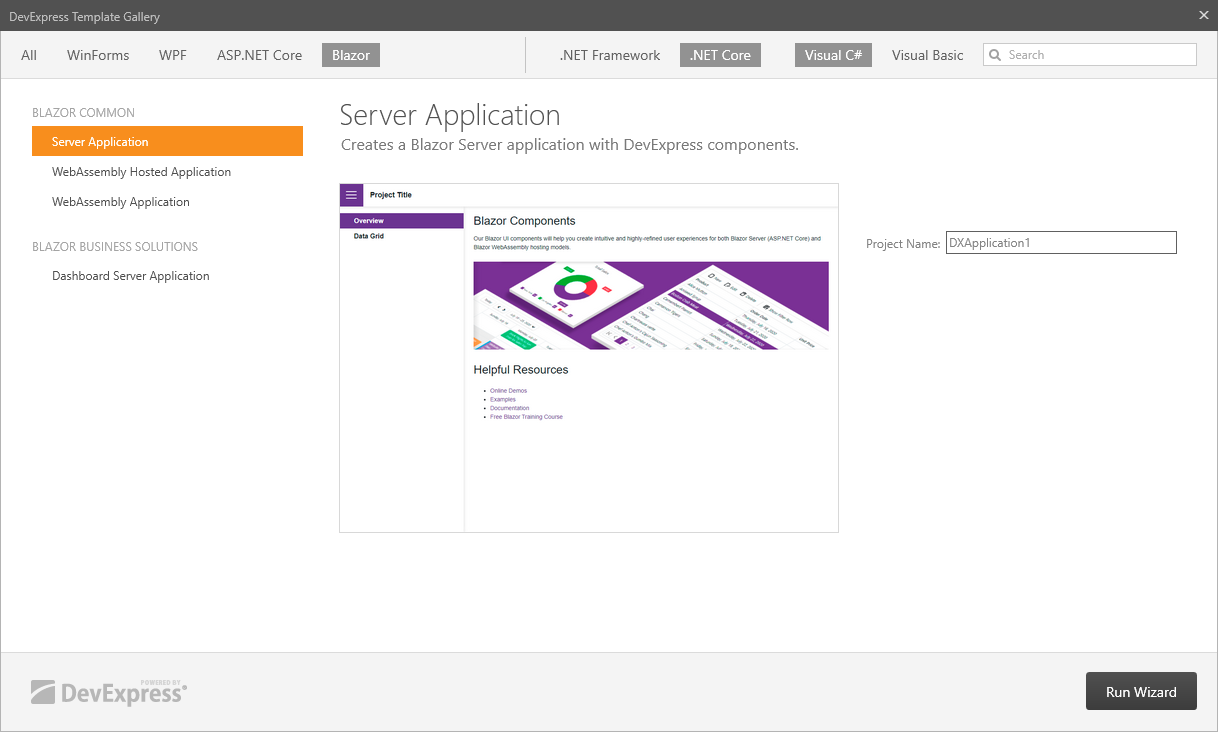 Devexpress Templates Blazor Devexpress Documentation