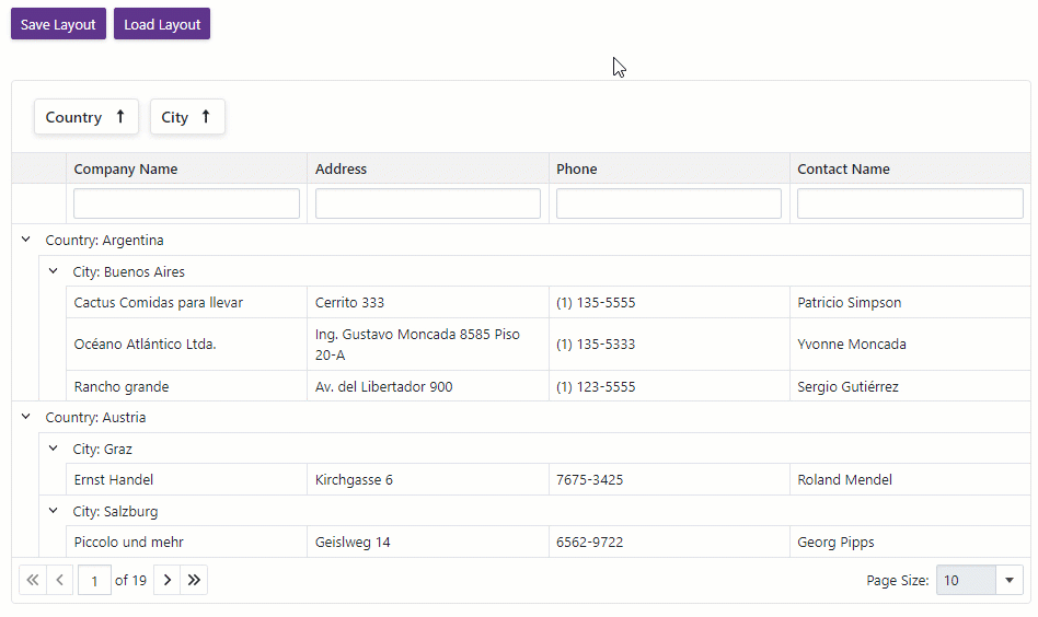 Grid Blazor Devexpress Documentation