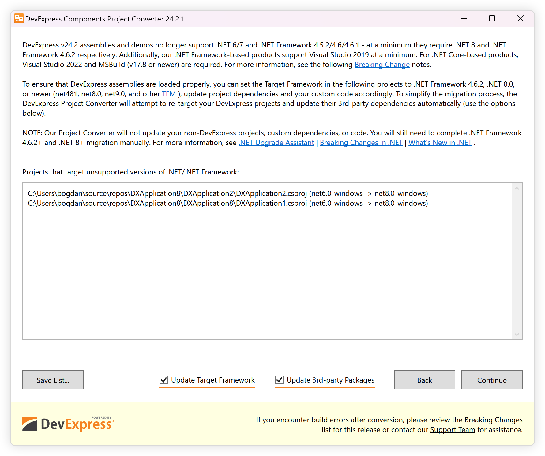 DevExpress Project Converter: Update References in Your Project | General Information ...