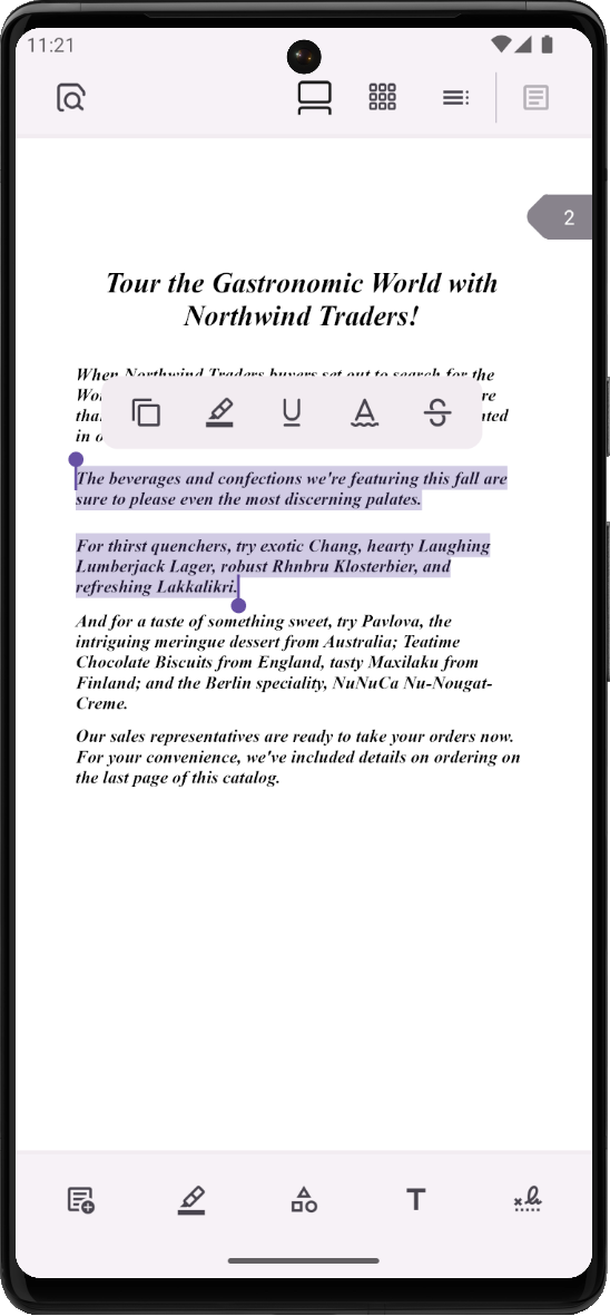Select and Highlight Content in DevExpress PDF Viewer for .NET MAUI | .NET Multi-platform App UI ...