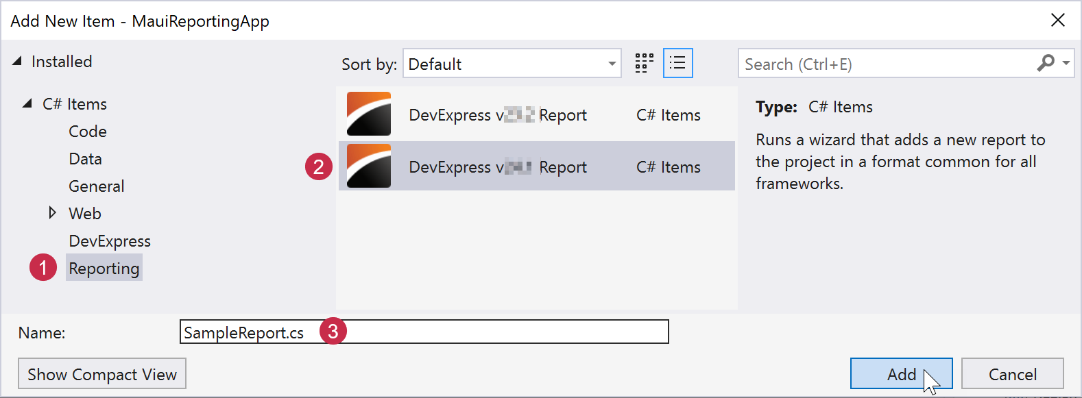 Configure a Report in the Visual Studio Designer | .NET Multi-platform App UI | DevExpress ...