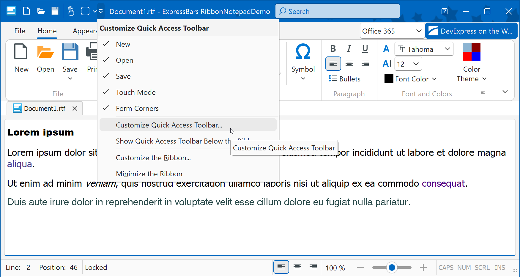 TdxRibbonCustomToolbar Class | VCL | DevExpress Documentation
