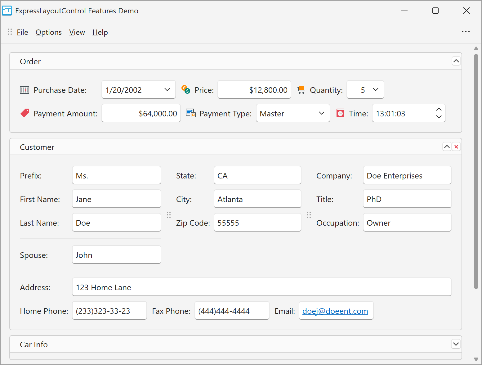 Tdxlayoutcontrol Class Vcl Devexpress Documentation