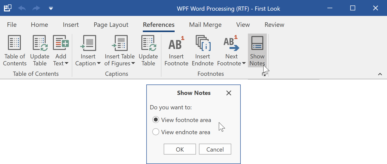 Footnotes and Endnotes in Rich Text Documents | WPF Controls ...