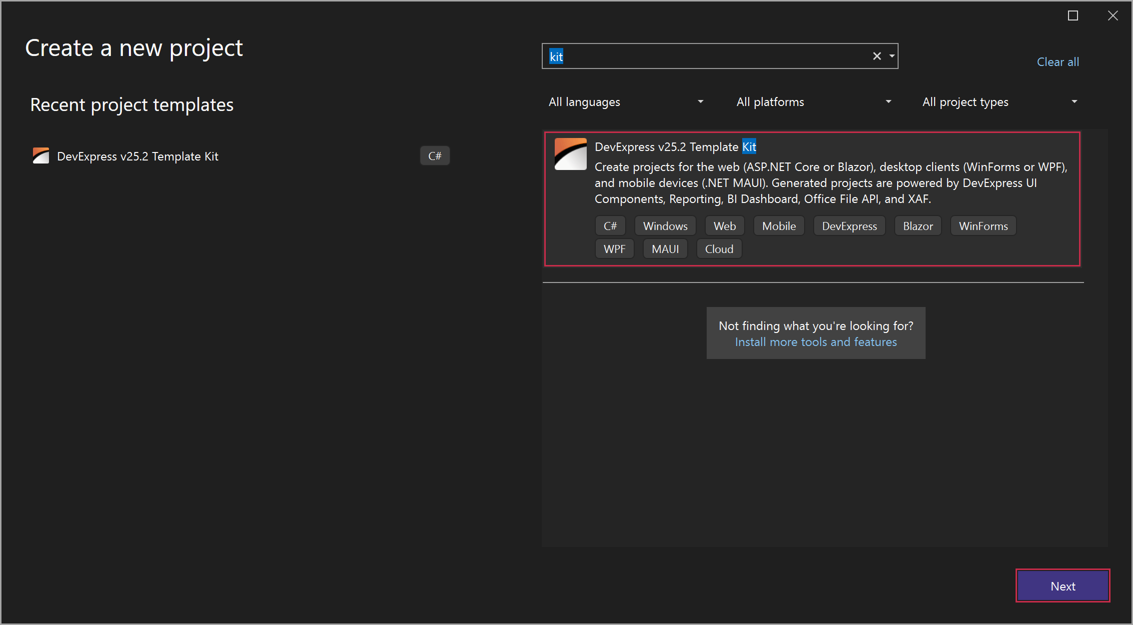 Cross-IDE Template Kit | WPF Controls | DevExpress Documentation
