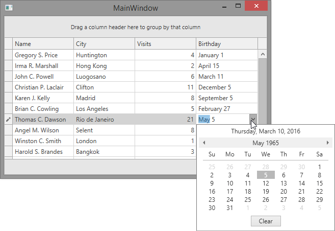 Lesson 2 Data Editing And Displaying Wpf Controls Devexpress Documentation