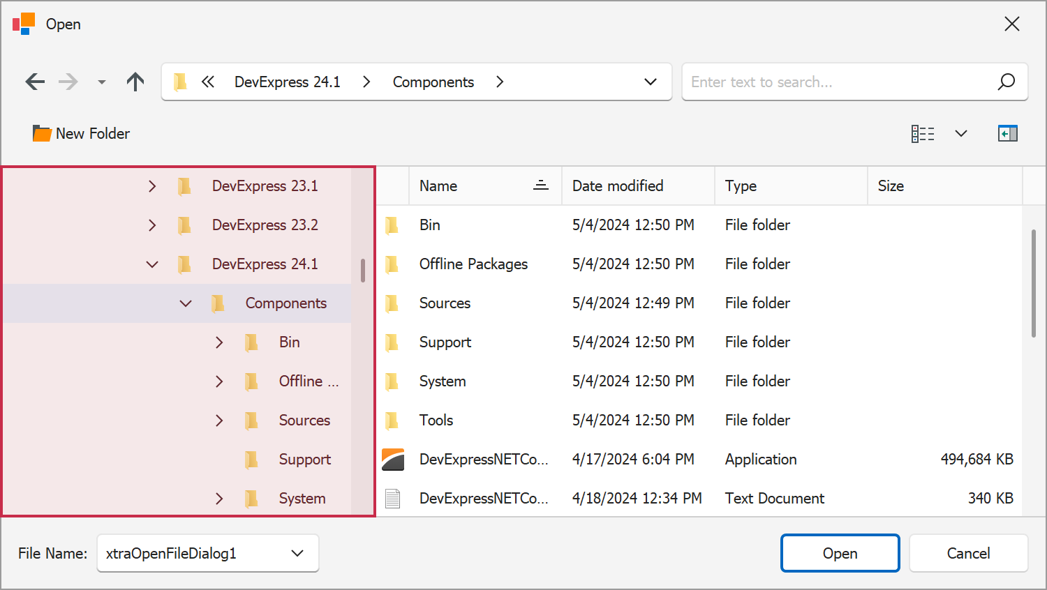 XtraCommonDialog.ShowNavigationPane Property | WinForms Controls ...