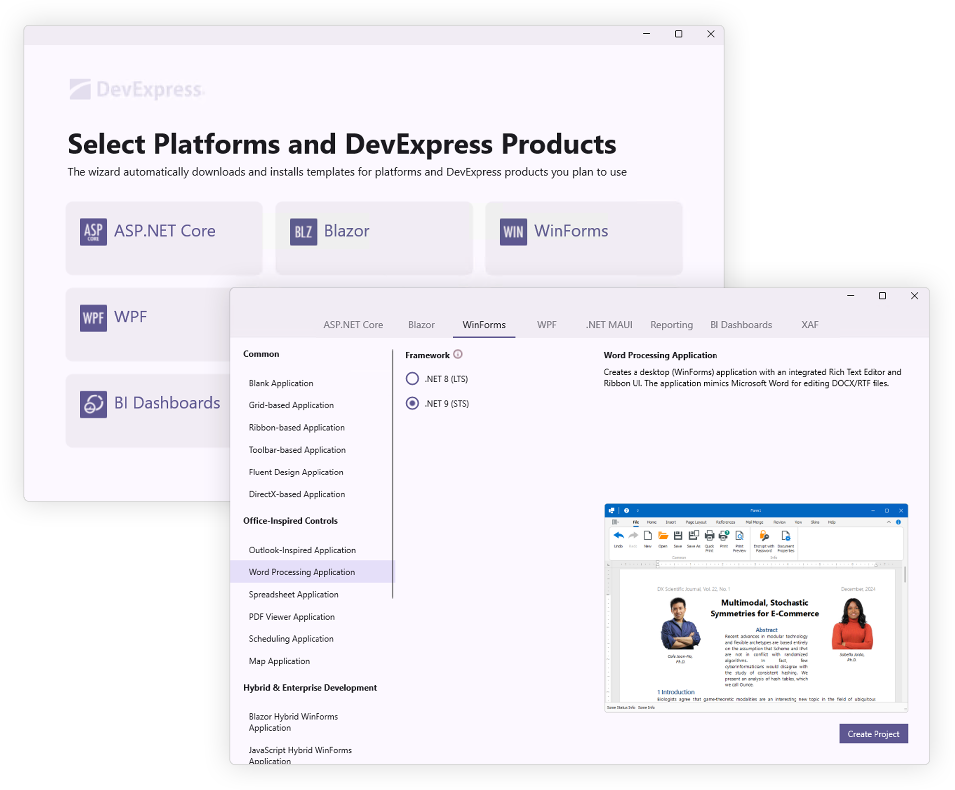 Use Project Templates to Create a RichEditControl | WinForms Controls ...