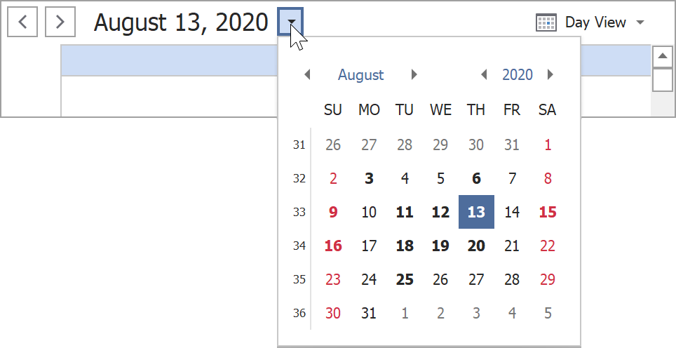 SchedulerDateNavigationBar.CalendarButton Property | WinForms Controls ...
