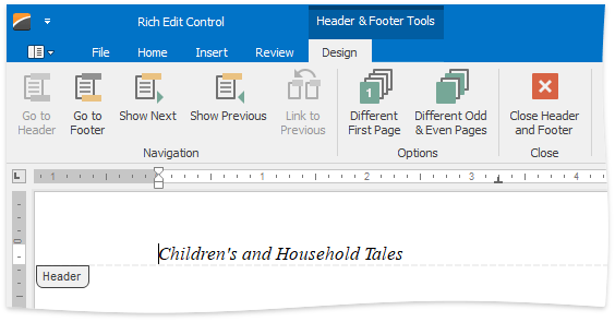 Headers And Footers Winforms Controls Devexpress Documentation
