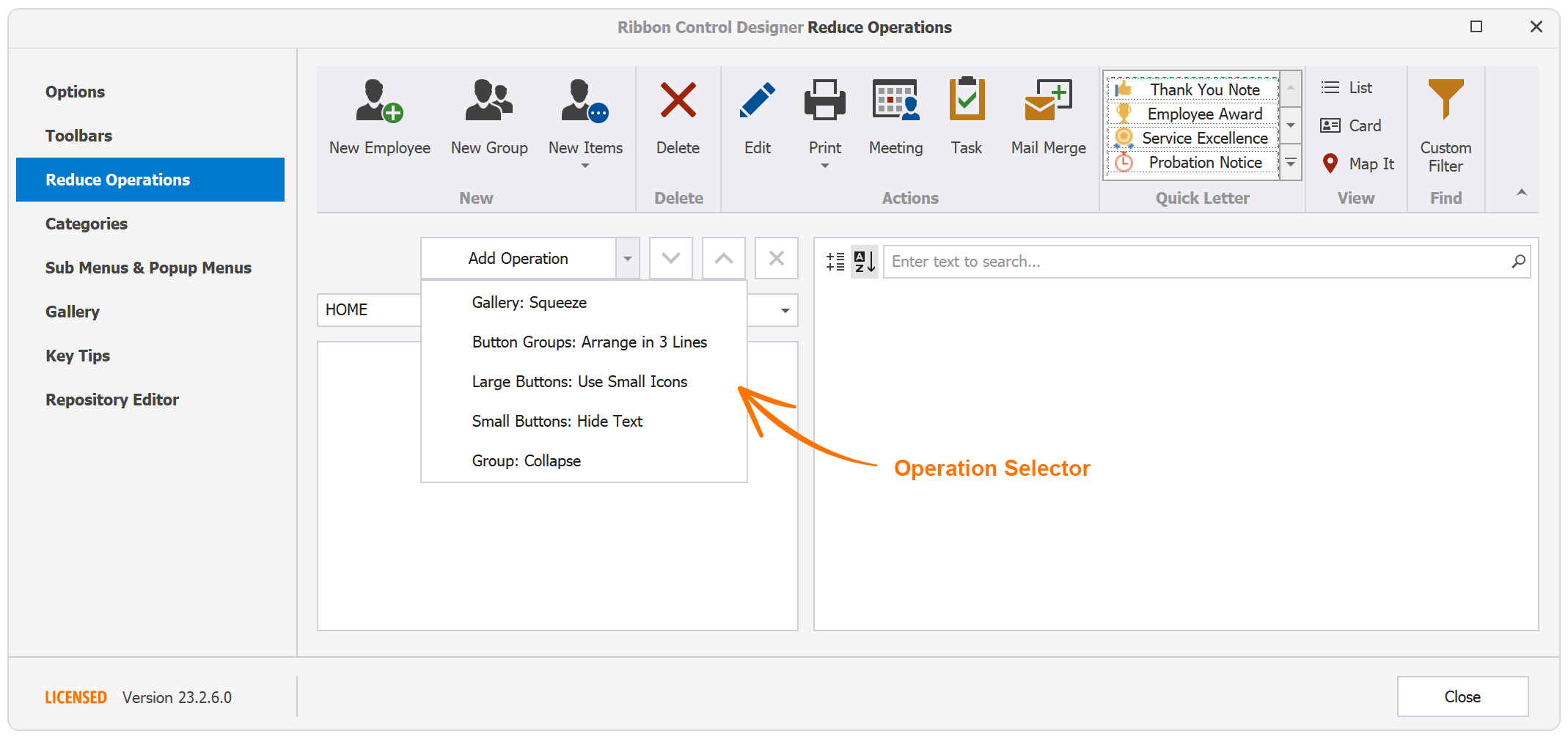 Reduce Operations Page | WinForms Controls | DevExpress Documentation