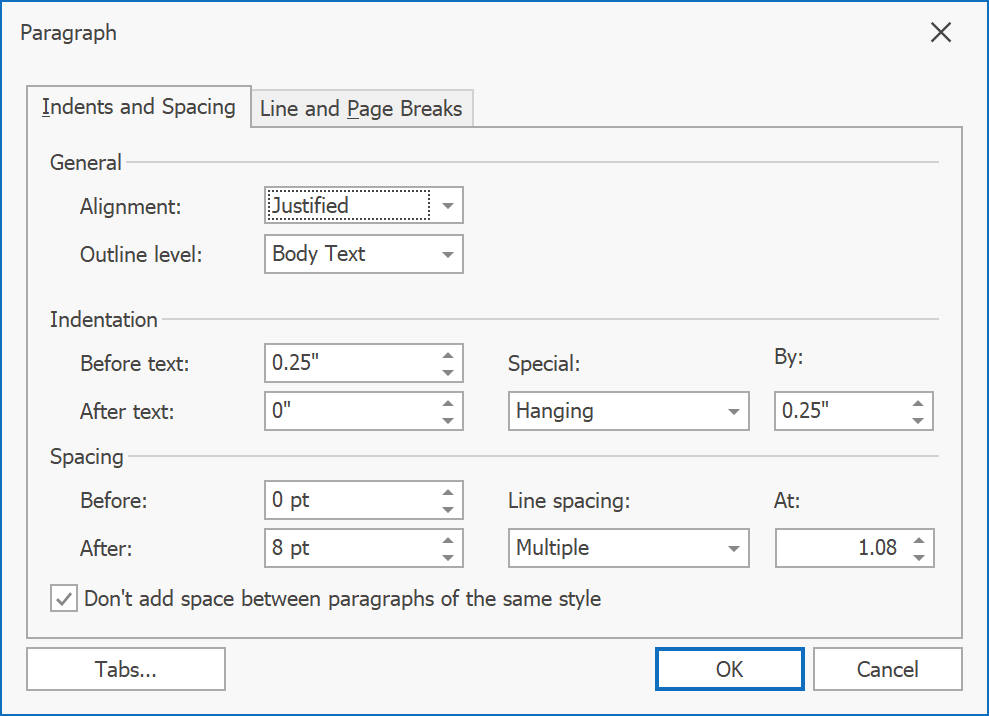 Paragraph and Tabs Dialogs | WinForms Controls | DevExpress Documentation