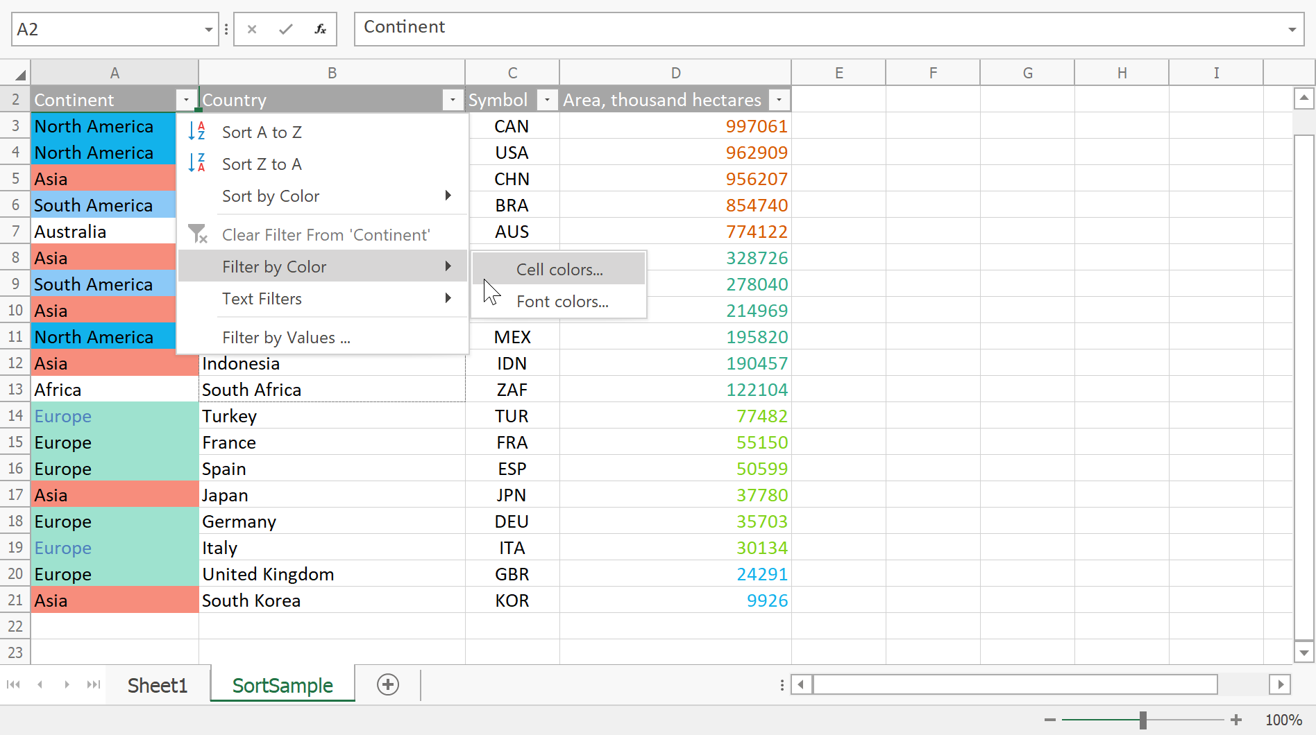 Filter Data In Spreadsheet Documents Winforms Controls Devexpress