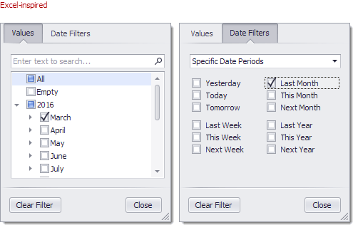 Column's Filter DropDown | WinForms Controls | DevExpress Documentation