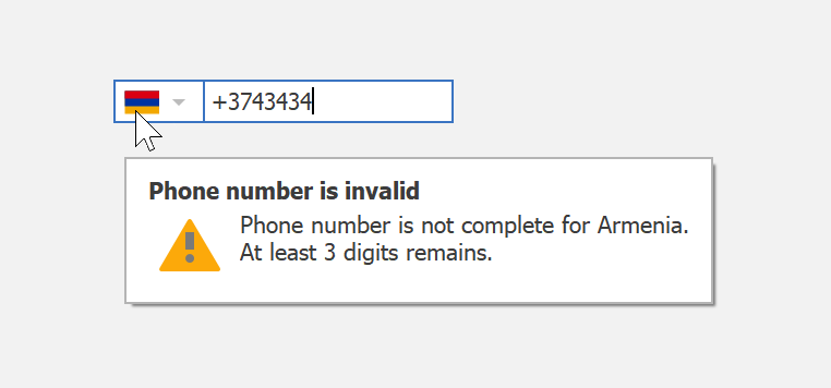 Phone Number Editor | WinForms Controls | DevExpress Documentation