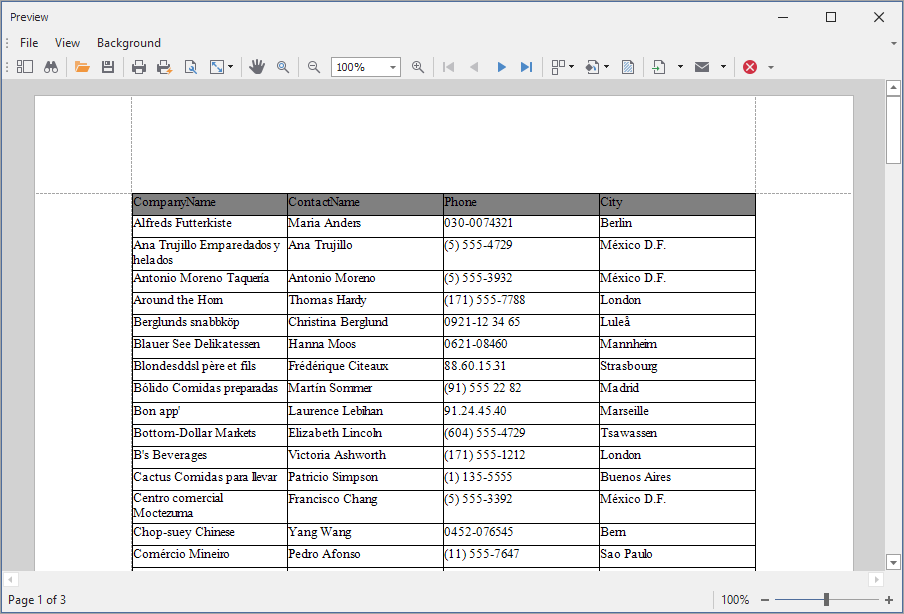 Create A Table Report In Code Reporting DevExpress Documentation