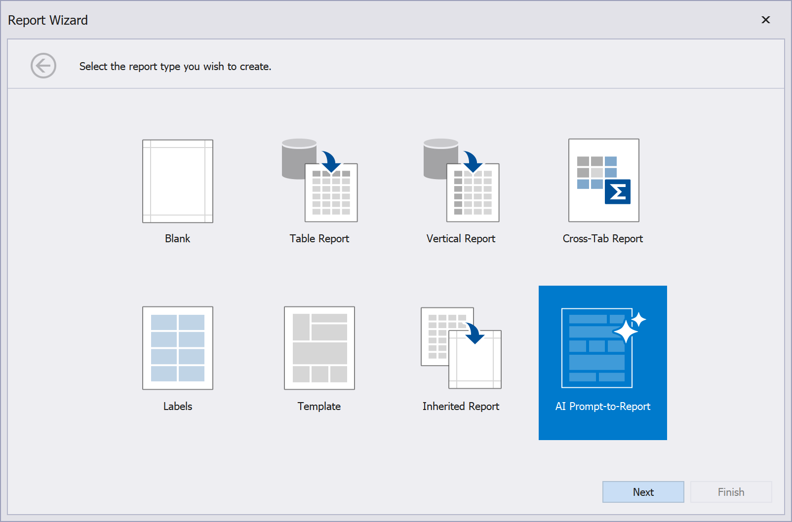 Report Wizard | .NET Reporting Tools | DevExpress Documentation