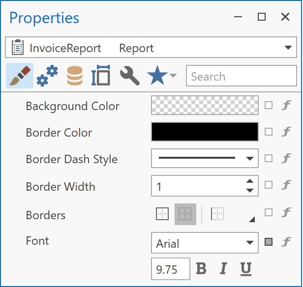 Properties Window | .NET Reporting Tools | DevExpress Documentation