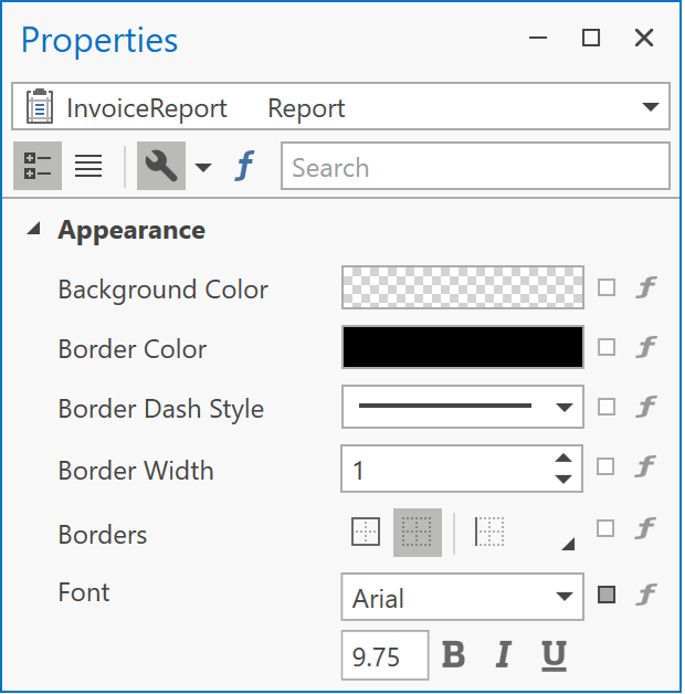 Properties Window | .NET Reporting Tools | DevExpress Documentation