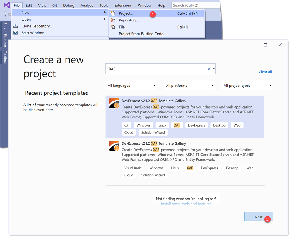 Create An Xaf Application Xaf Cross Platform Net App Ui And Web Api Devexpress Documentation