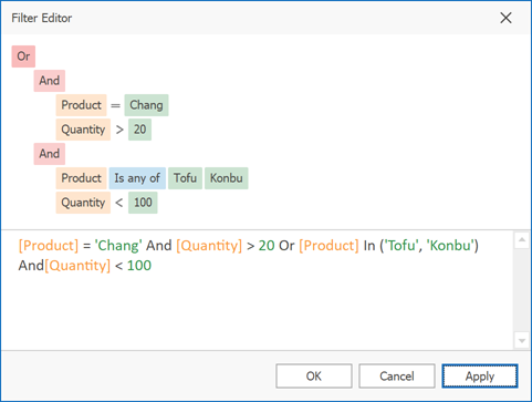 Filter Editor | End-user Documentation | DevExpress Documentation